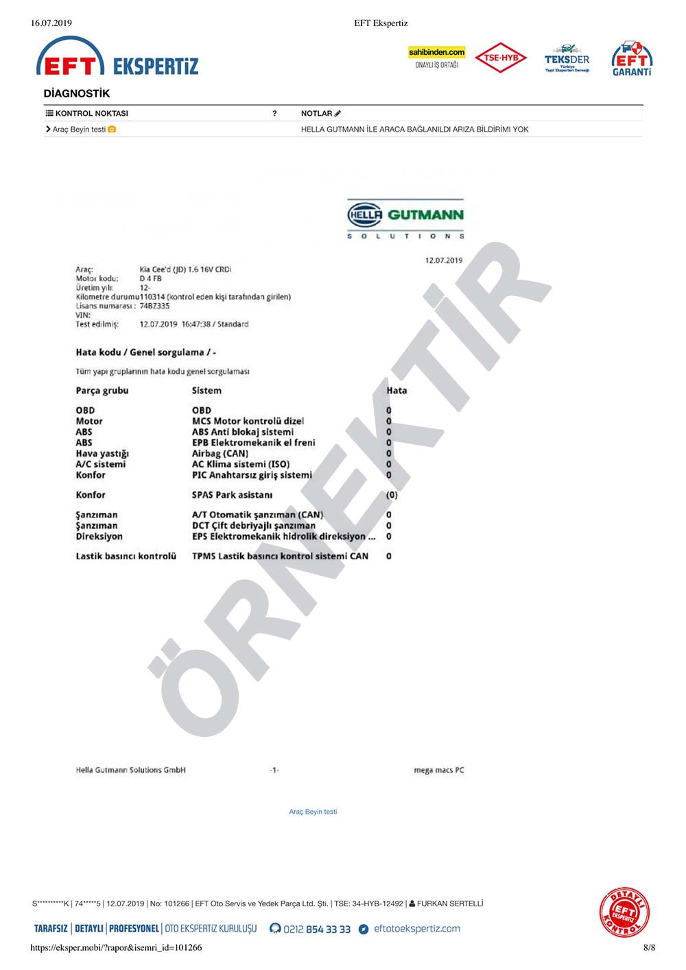 Oto Ekspertiz Hizmeti - sahibinden.com